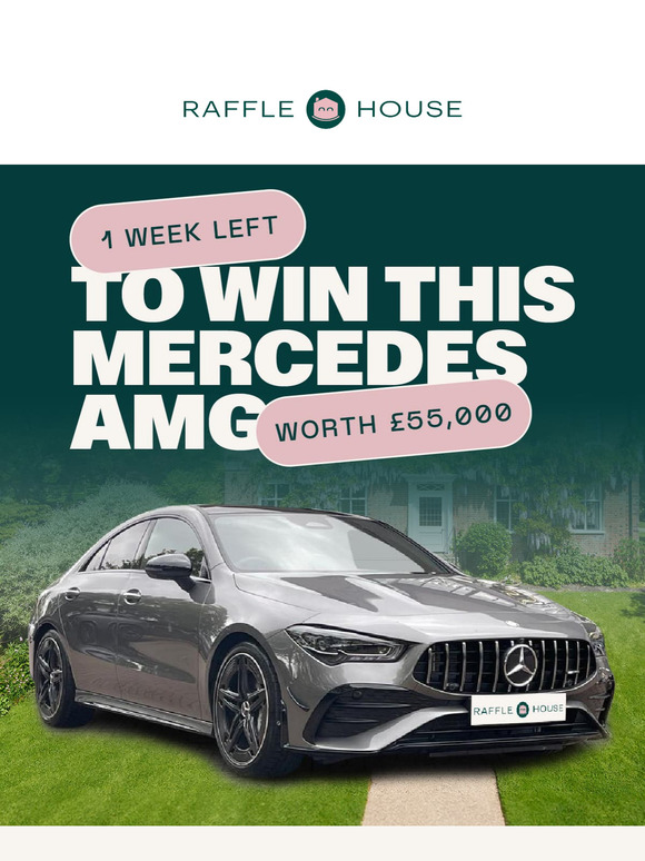 Raffle House: Reminder: The £55k Mercedes AMG Bonus Draw ends soon | Milled