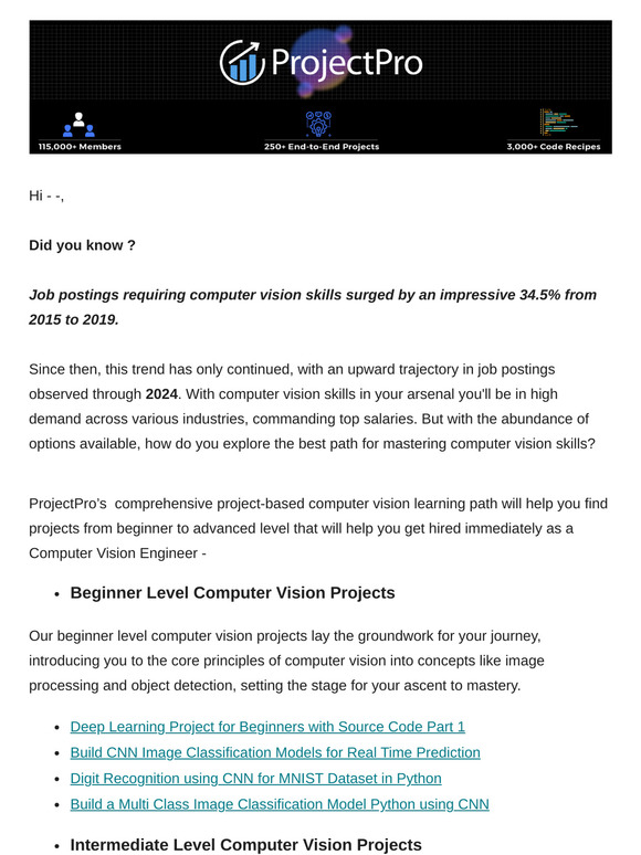 ProjectPro: 13 Computer Vision Projects That Will Make You a Pro | Milled
