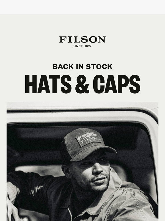 Filson: Hat Shop Restock Roundup | Milled