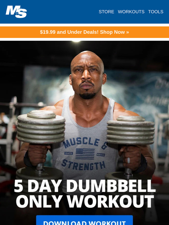Muscle & Strength: 5 Day Dumbbell Only Workout | Milled