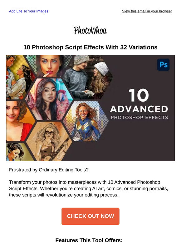 PhotoWhoa: [NEW] 10 Photoshop Scripts + 32 Variations | Milled