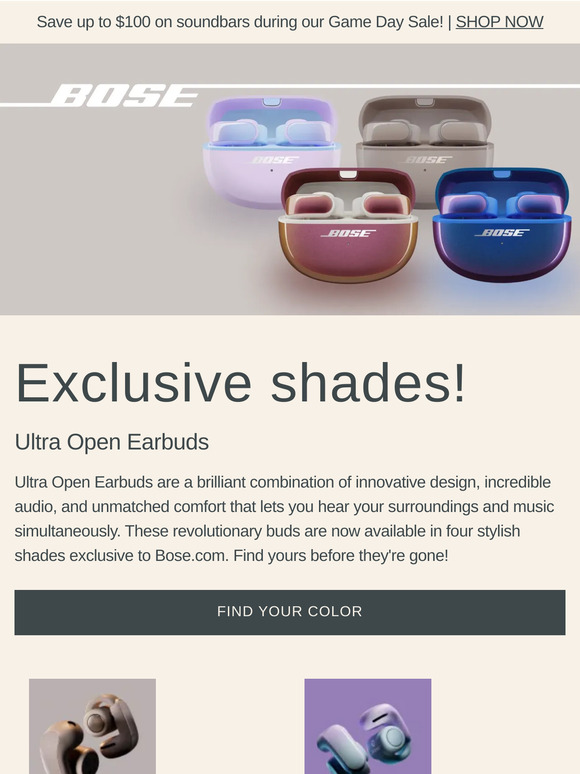 Bose: Don’t miss these exclusive Ultra Open Earbuds colors! | Milled