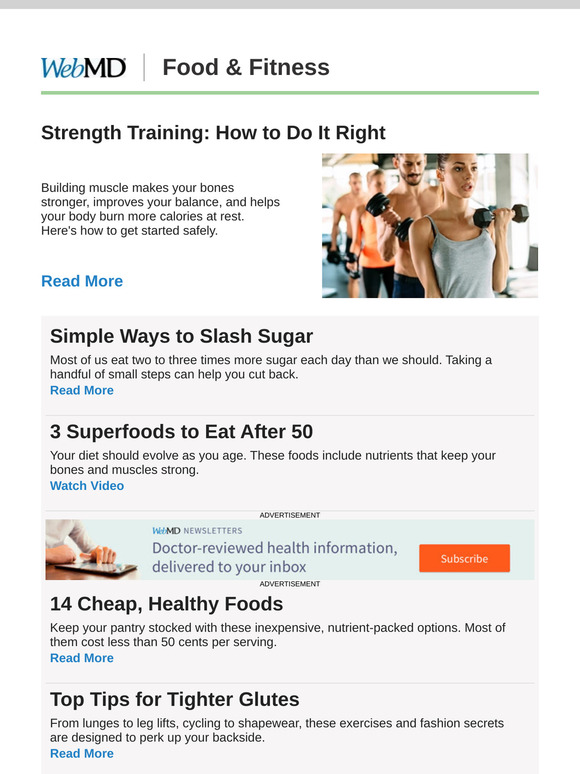 WebMD: Strength Training: How to Do It Right | Milled