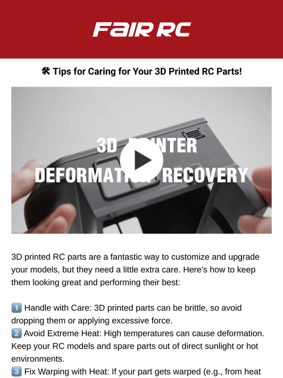 FairRC: Keep Your 3D Printed RC Parts in Top Shape! | Milled