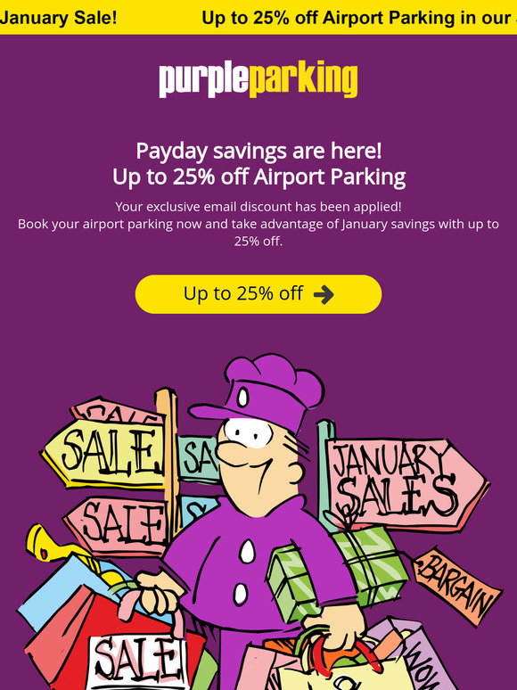 Purple Parking: Unlock up to 25% off Airport Parking this Payday! 💸 ...