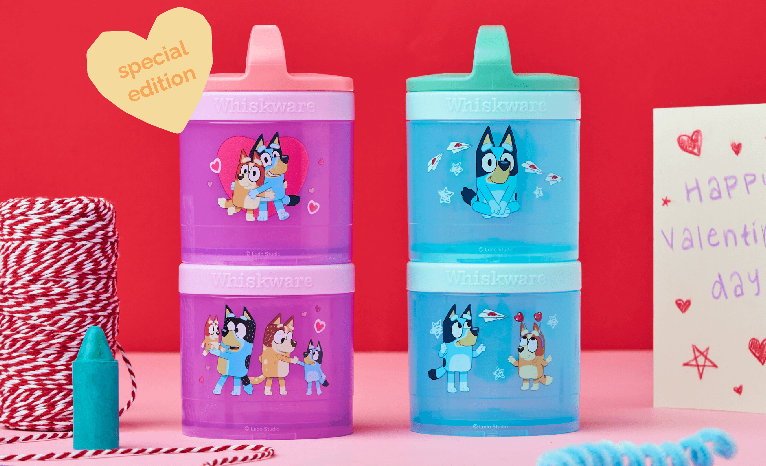 Whiskware: Special-Edition Bluey Valentine’s Day Snack Containers | Milled