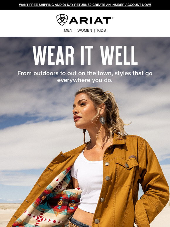 Ariat: Attn: Your Favorite Styles Are Here | Milled