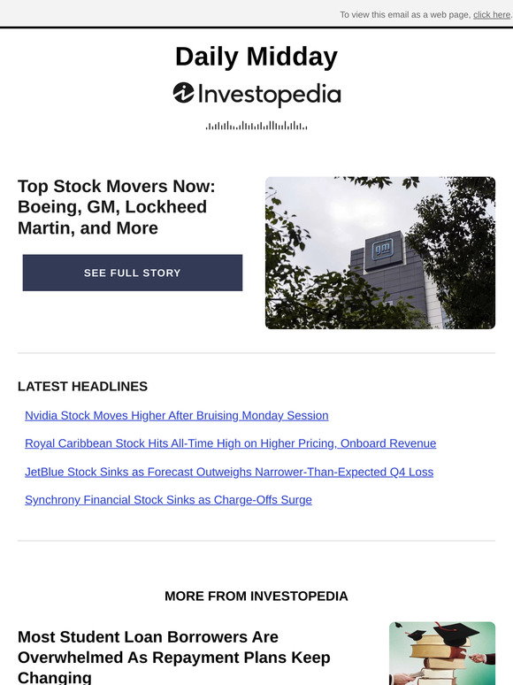 Investopedia: Top Stock Movers Now: Boeing, GM, Lockheed Martin, and ...