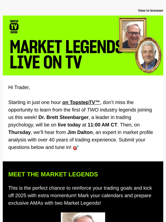 Topstep: 🚨LIVE: Exclusive Market Legend AMA Starting in 1 Hour! | Milled