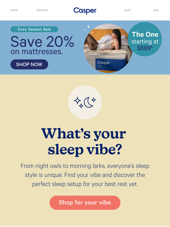 Casper: Find your sleeper type. | Milled