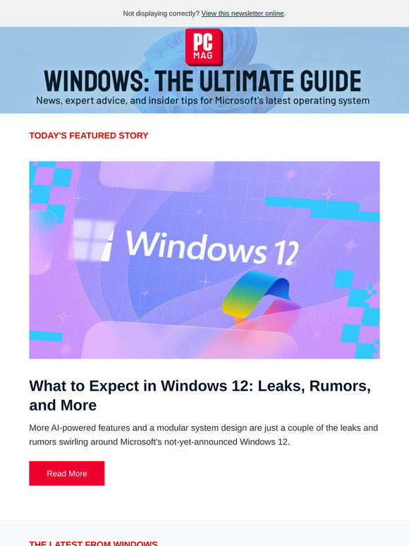 PCMag: What to Expect in Windows 12: Leaks, Rumors, and More | Here's ...