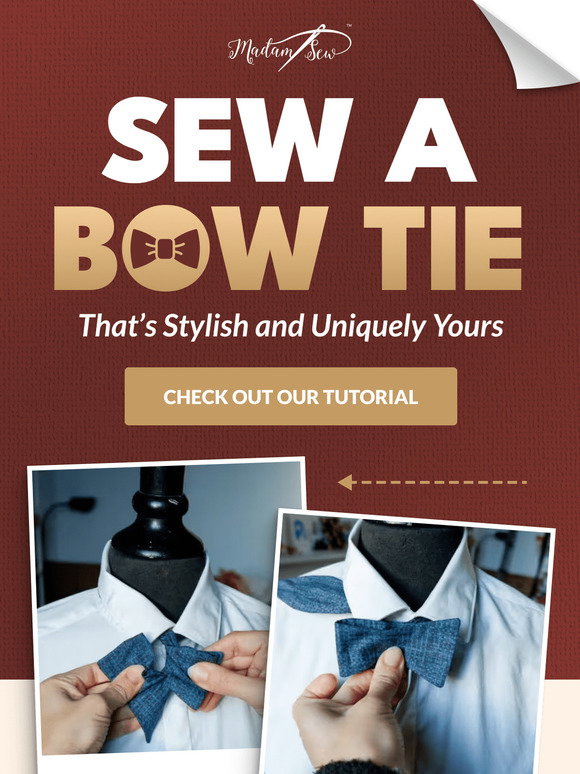Madam Sew: Sew Your Own Bow Tie—Quick & Easy | Milled
