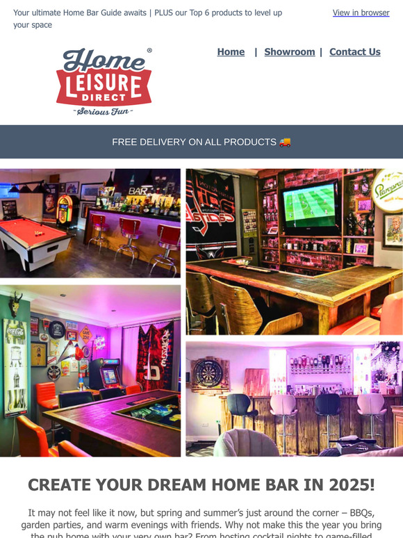 Home Leisure Direct: Build Your Dream Home Bar in Time for Spring 🍻🎱🎯 ...