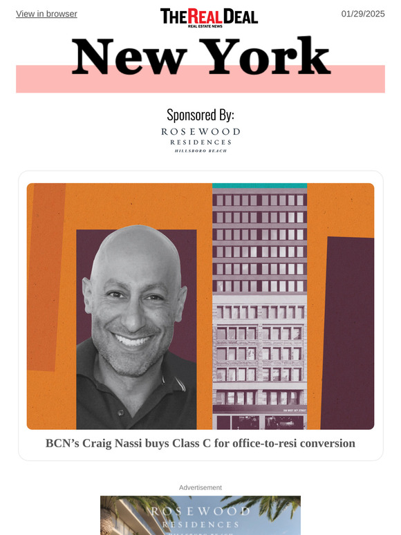 The Real Deal: BCN’s Craig Nassi eyes office-to-resi conversion; Moshe ...
