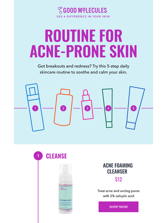 Good Molecules: clear skin ahead: 5 steps to fight breakouts 🥊 | Milled