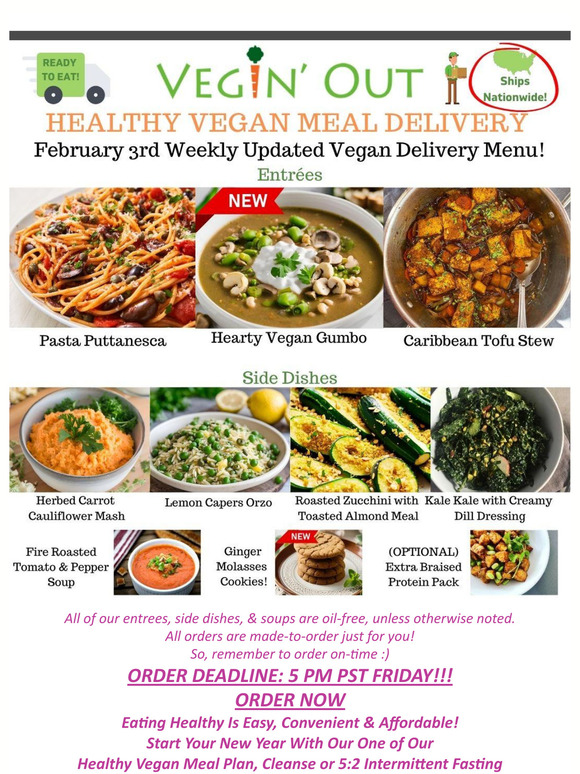 Vegin' Out: 👋 Your Vegan Menu for February 3rd, 2025 | Milled