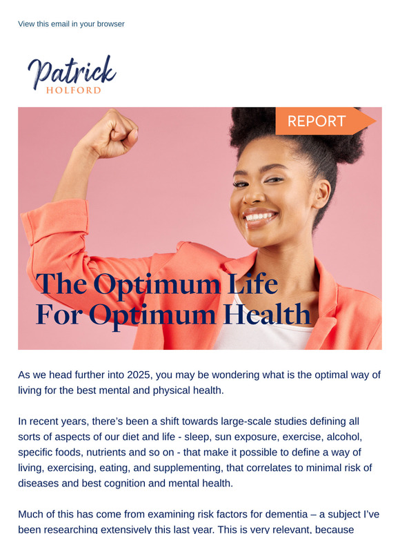 Holford: The Optimal Life for Optimal Health in 2025 | Milled