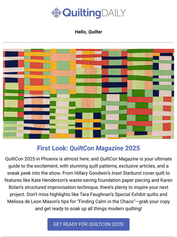 Fons & Porter: Get Your First Look at QuiltCon Magazine! | Milled