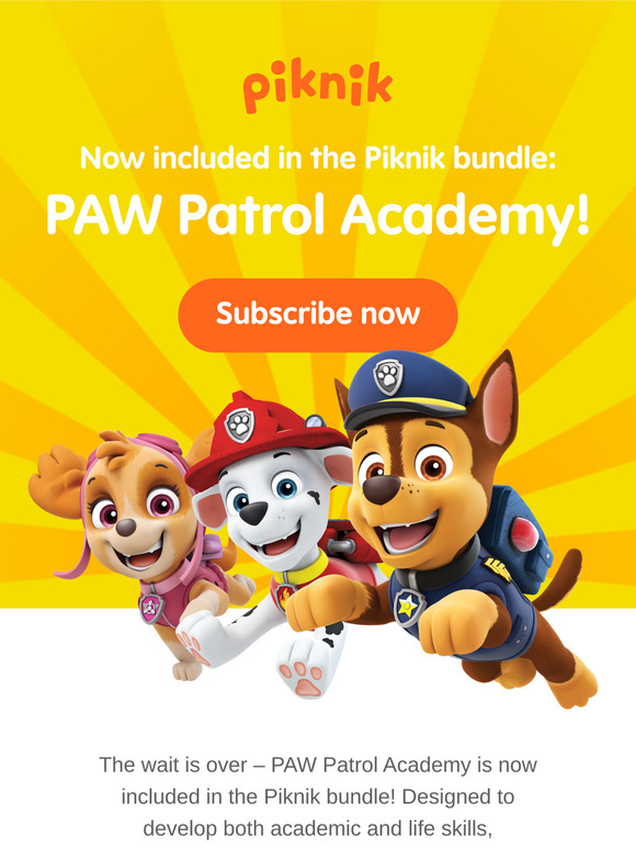 Sago Mini: PAW Patrol Academy is now part of Piknik! 🐾 | Milled