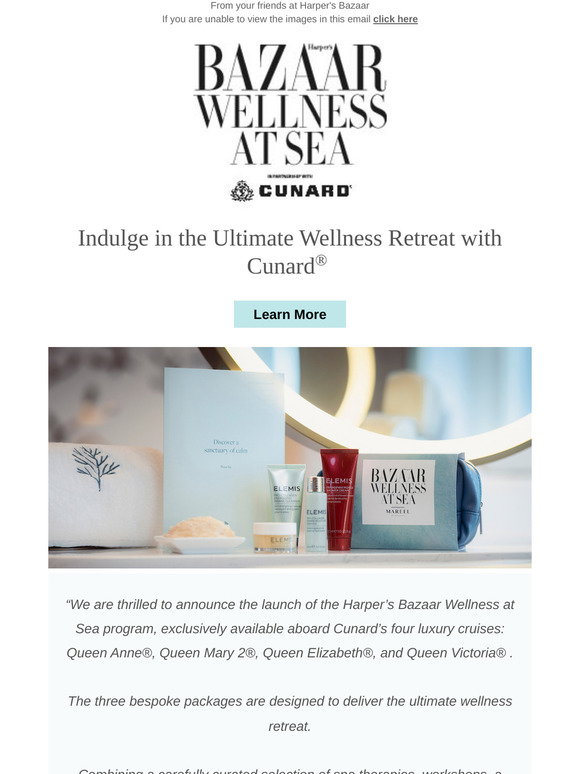 Harper's Bazaar: Don't Miss Your Spa Day at Sea | Milled