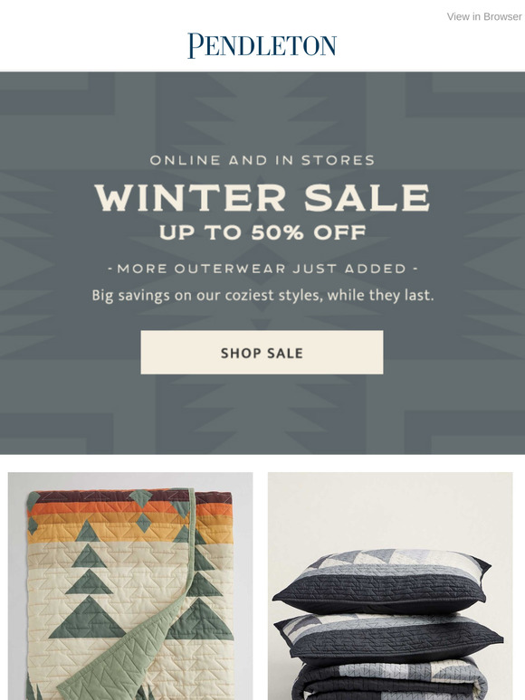 Pendleton: Price drop: up to 50% off | Milled