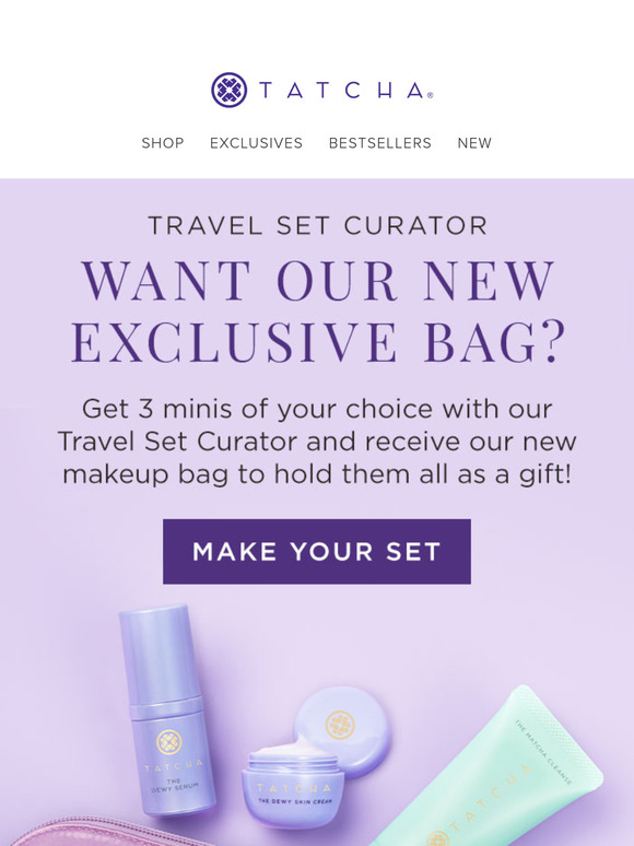 Tatcha: Get the newest mini with our Travel Set Curator | Milled