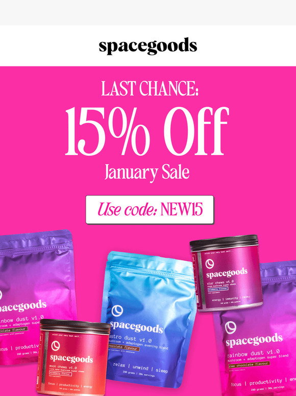 Space Goods: LAST CHANCE: 15% Off Ends Tonight! | Milled