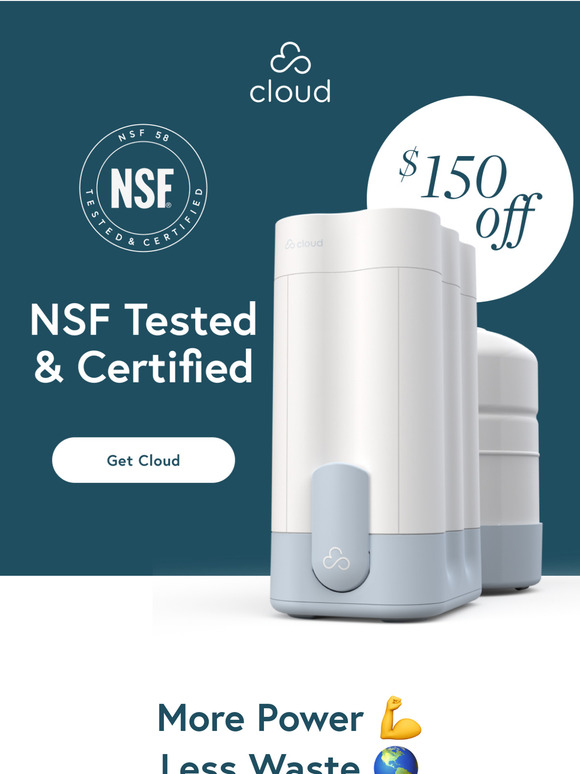 Cloud Water Filters: $150 Off NSF Certified Filtration ☁️ | Milled