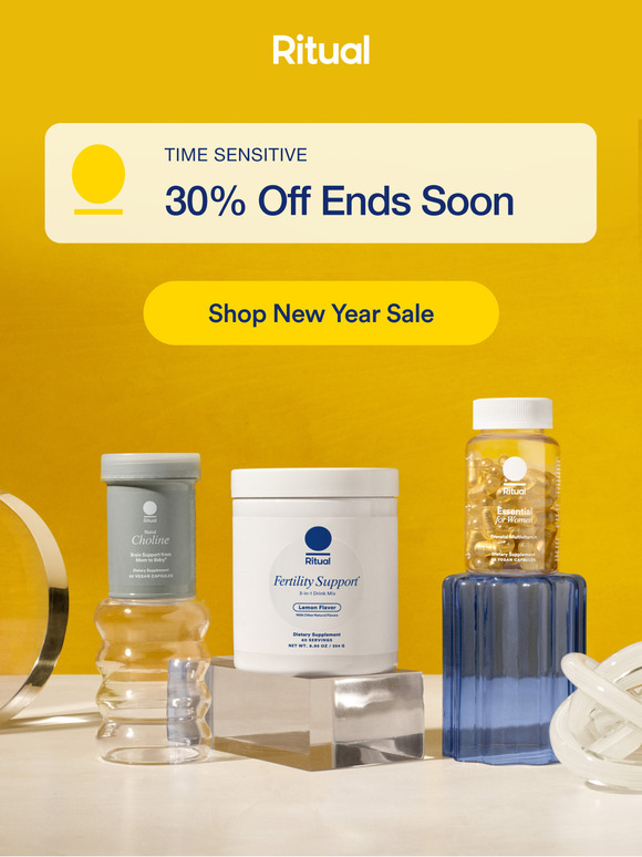 Ritual Email Newsletters: Shop Sales, Discounts, and Coupon Codes