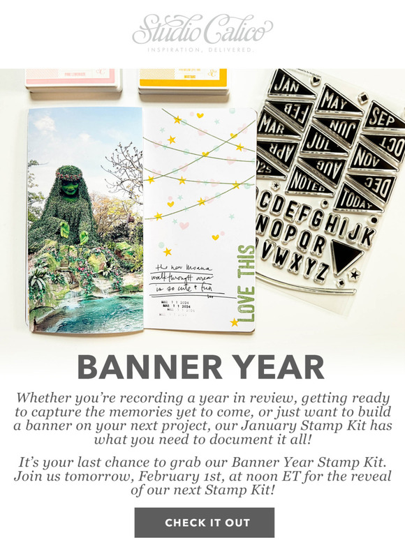 Studio Calico: Banner Year 🌟 Grab the January Stamp Kit before it's ...