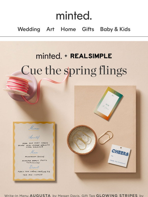 Minted: Meet our new Minted + REAL SIMPLE collection | Milled