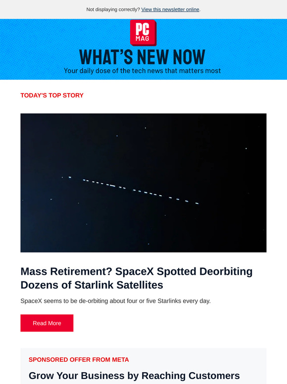 PCMag: Dozens of Starlink Satellites Deorbited / Neuralink Brain Chip ...