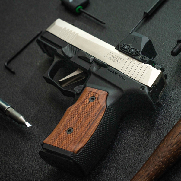SIG SAUER: NEW: P365 Brazilian Cherry Aluminum Grip Mods | Milled
