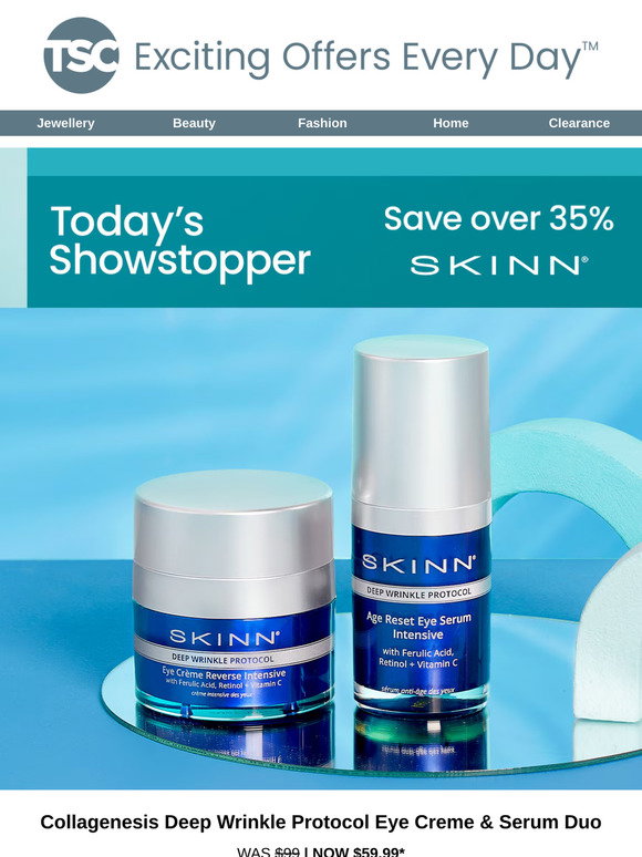 The Shopping Channel: SKINN Collagenesis Eye Creme & Serum Duo | Milled