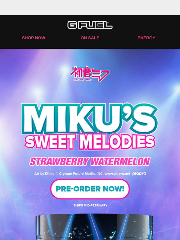 G FUEL: Pre-Order MIKU’S SWEET MELODIES ENERGY FORMULA Tub Now! 🎶 | Milled