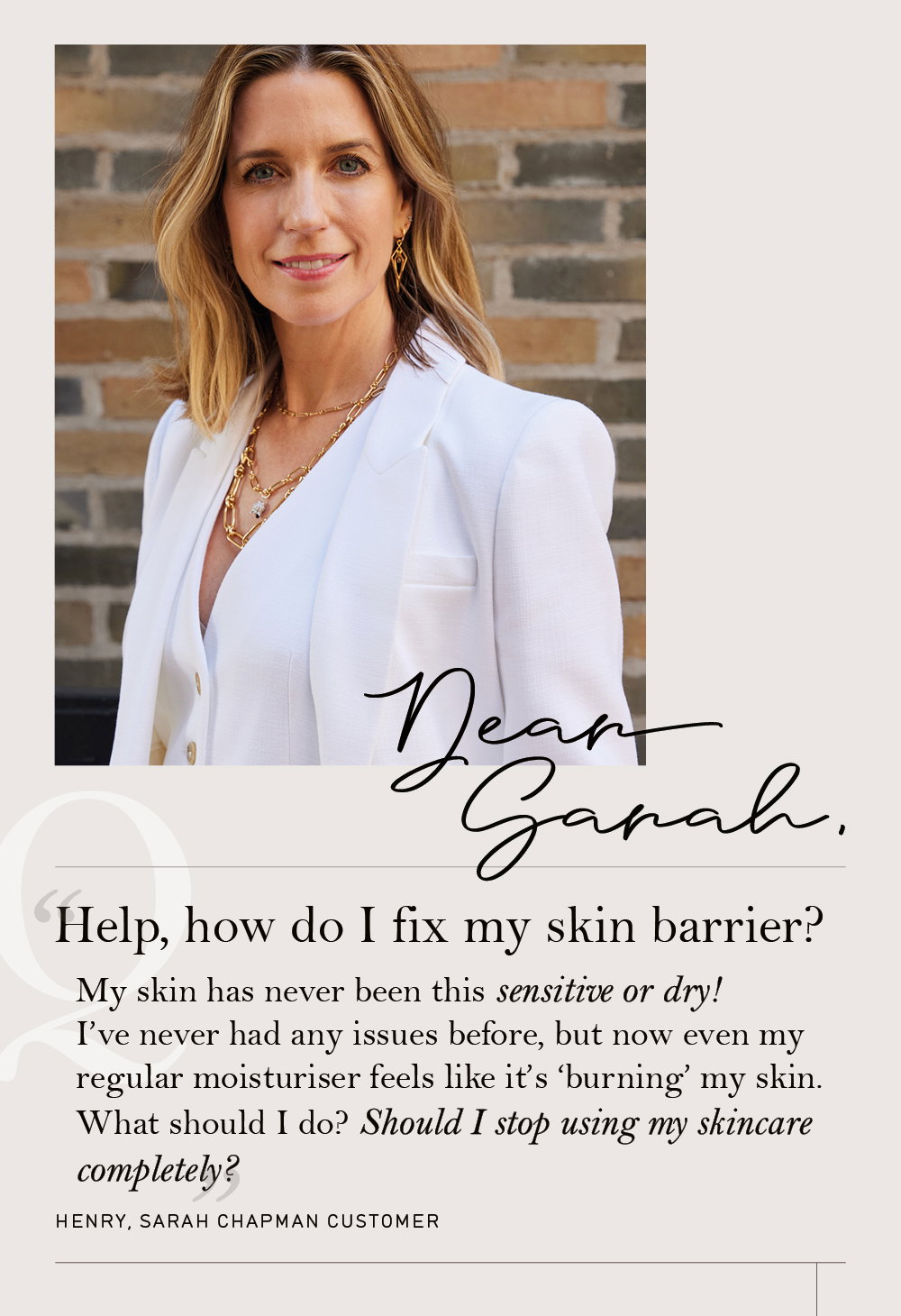 Sarah Chapman: Dear Sarah: Help, How Do I Fix My Skin Barrier? | Milled