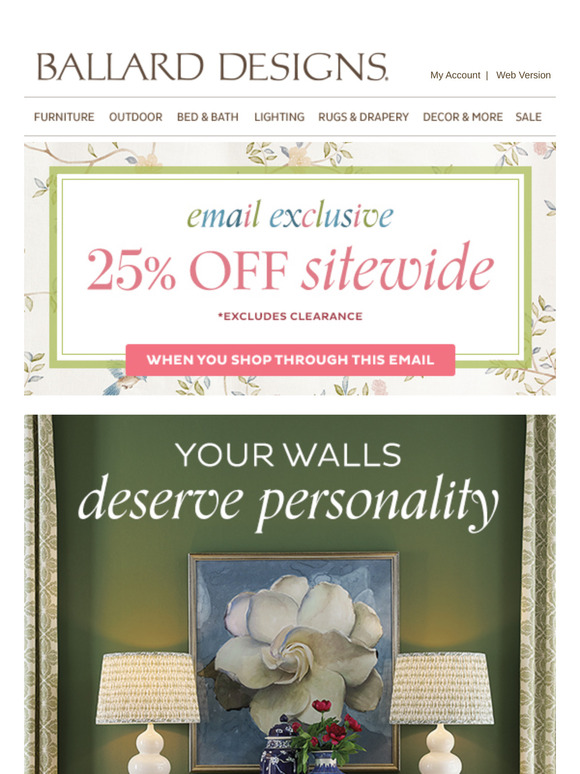 Ballard Designs: Your walls are begging for these... | Milled