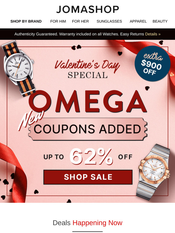 Jomashop: OMEGA: Extra $900 Off | Milled