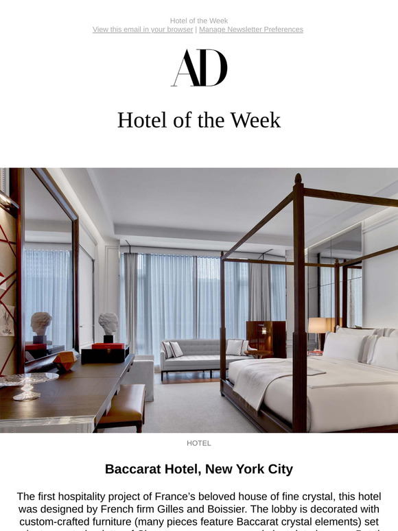 Architectural Digest: Inside a Hotel That Sparkles With Crystal Details ...