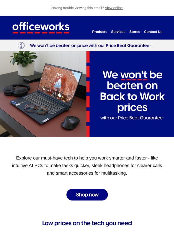 Officeworks: Back to Work? Get the tech you need | Milled