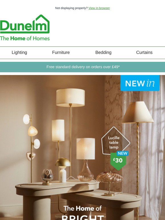 Dunelm: Designs that shine, on or off | Milled