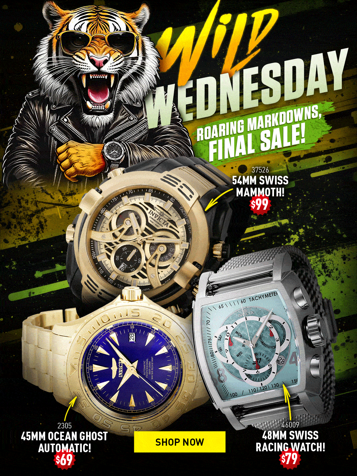Invicta: ⚠️SAVAGE MARKDOWNS🐅💥Wild Wednesday Is UNDERWAY ️🤑 | Milled
