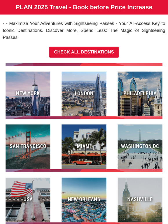 Sightseeing Pass: Plan Your 2025 Travel 🚀 - Book before Prices go up | Milled