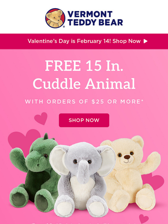 Vermont Teddy Bear: Get a FREE Surprise Cuddle Animal 🧸💕 | Milled