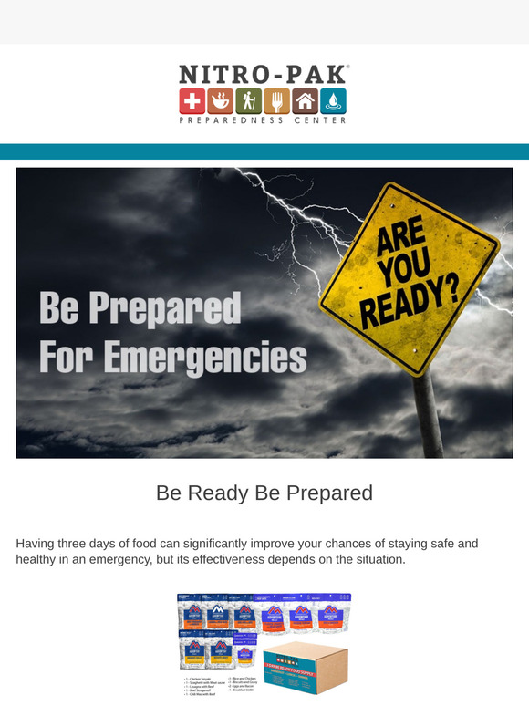 Nitro-Pak: Be Prepared: Stock Up on 3 Days of Emergency Food Today ...