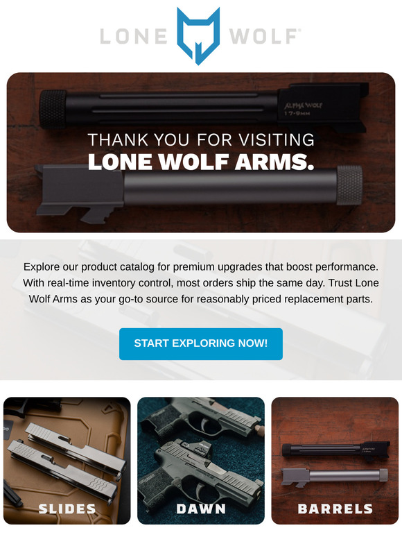 Lone Wolf Distributors: Thank You for Visiting Lone Wolf Arms. | Milled