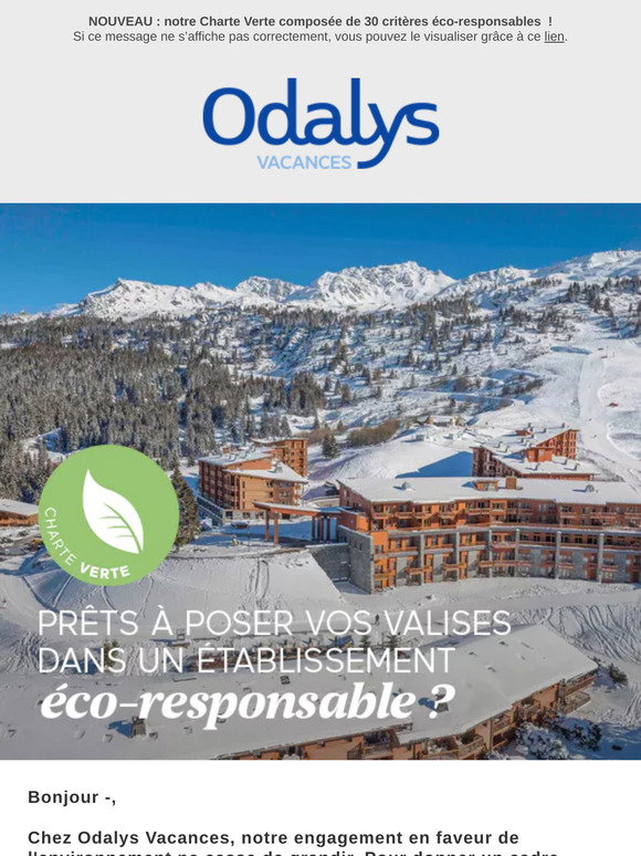 Odalys Vacances: [NOUVEAU] Lancement de notre label Charte Verte ! 🌿 ...