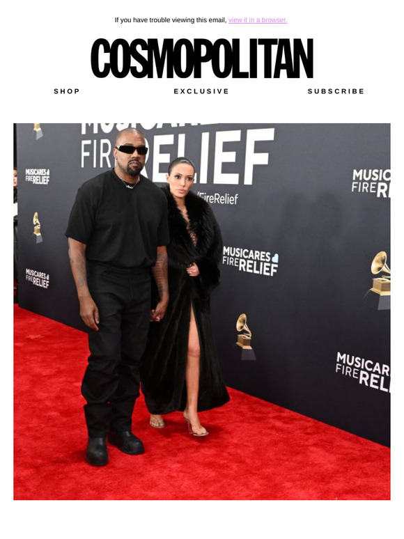 Cosmopolitan: About Those Rumors Saying Kanye and Bianca Were Escorted ...