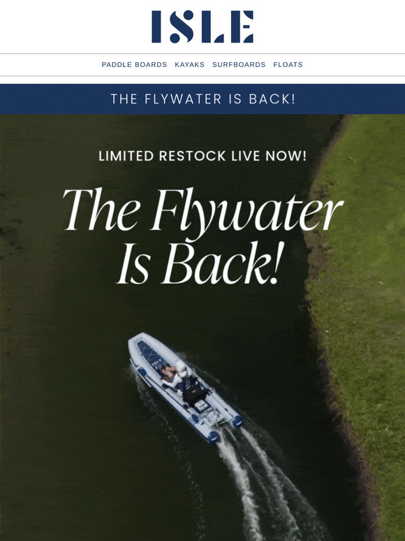 ISLE: Restock Alert 🚨 Flywater Micro-Skiff Kayak | Milled