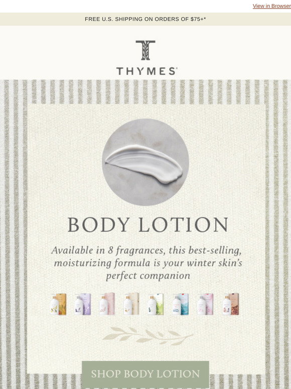 Thymes: Our Top Pick for Winter Skin Care | Milled